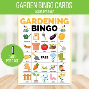Garden Bingo, Spring Bingo, Garden Game, Garden Activity, Garden ...