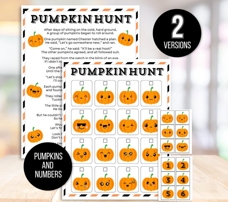 Autumn Scavenger Hunt, Pumpkin Scavenger Hunt, Indoor Autumn Treasure ...