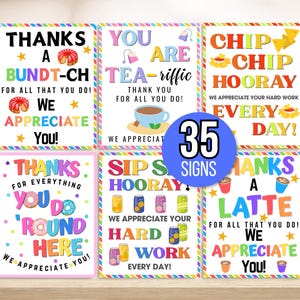 Printable Appreciation Signs, Staff Appreciation Signs, Appreciation ...