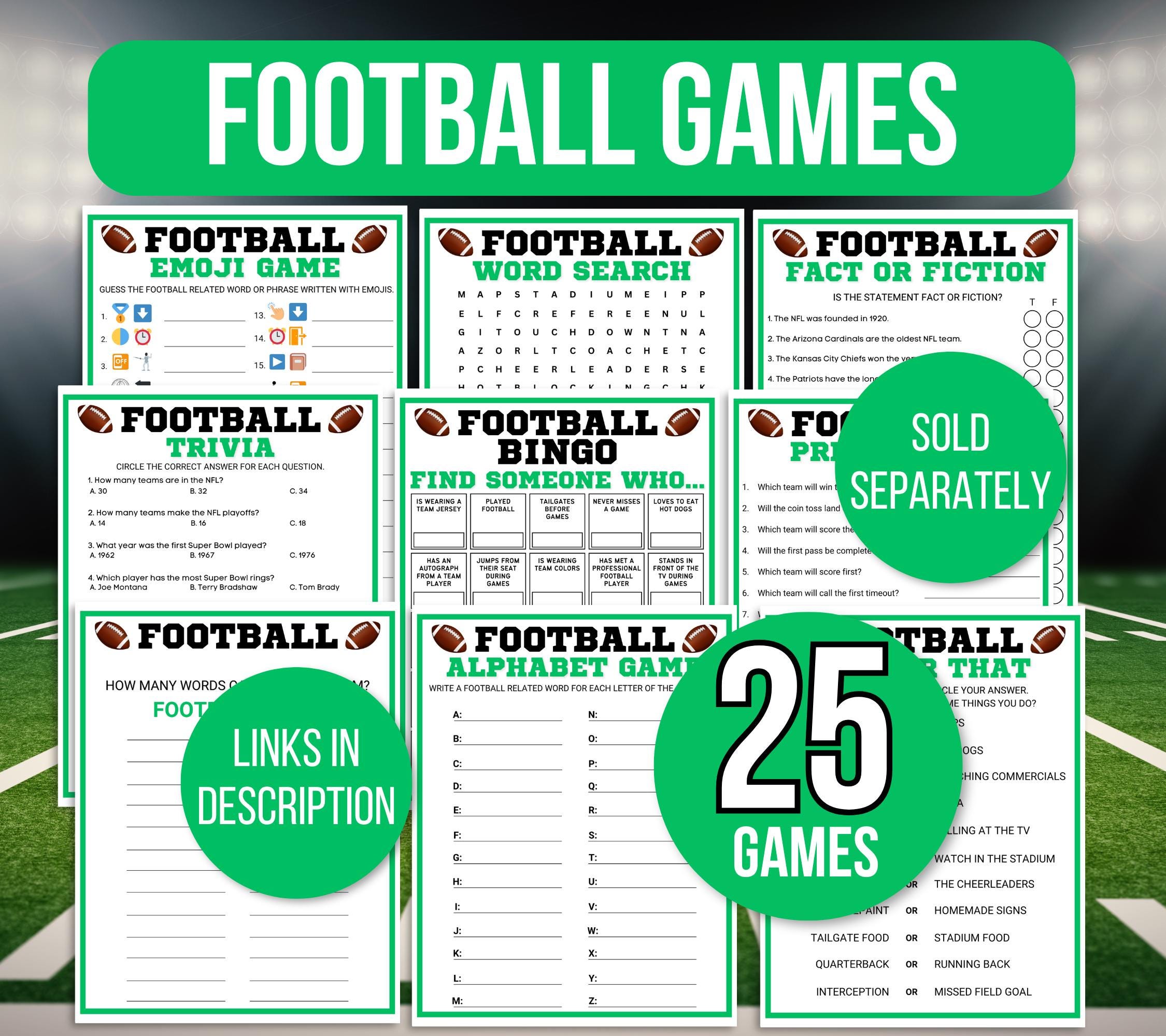 Football Commercials Bingo, 50 Big Game Day Bingo Cards, Football Watch ...