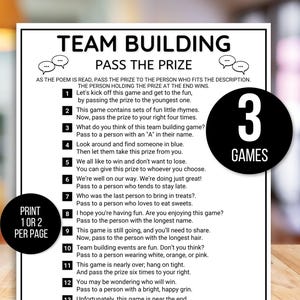 Office Games, Team Building Games, Team Building Pass the Prize Game ...