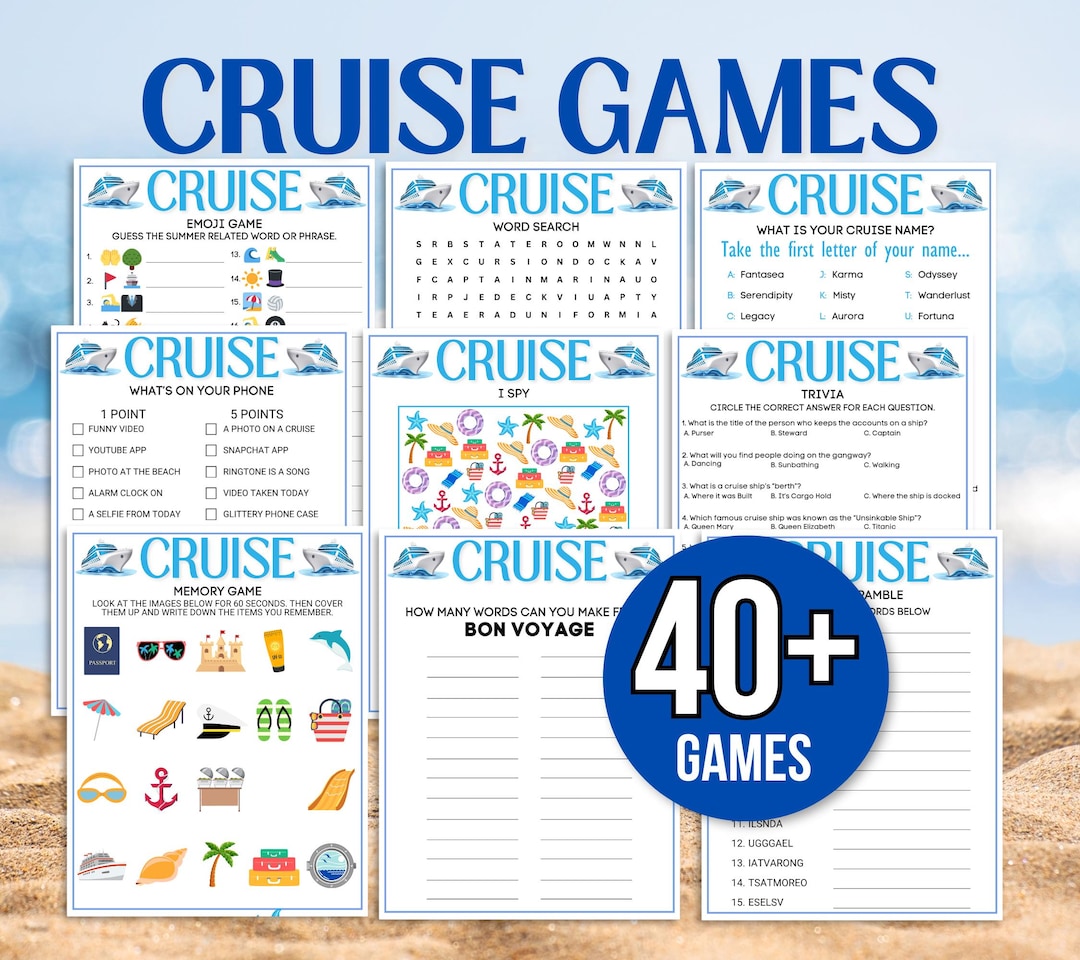 Cruise Games, Cruise Ship Games, Cruise Vacation Games, Family Cruise ...