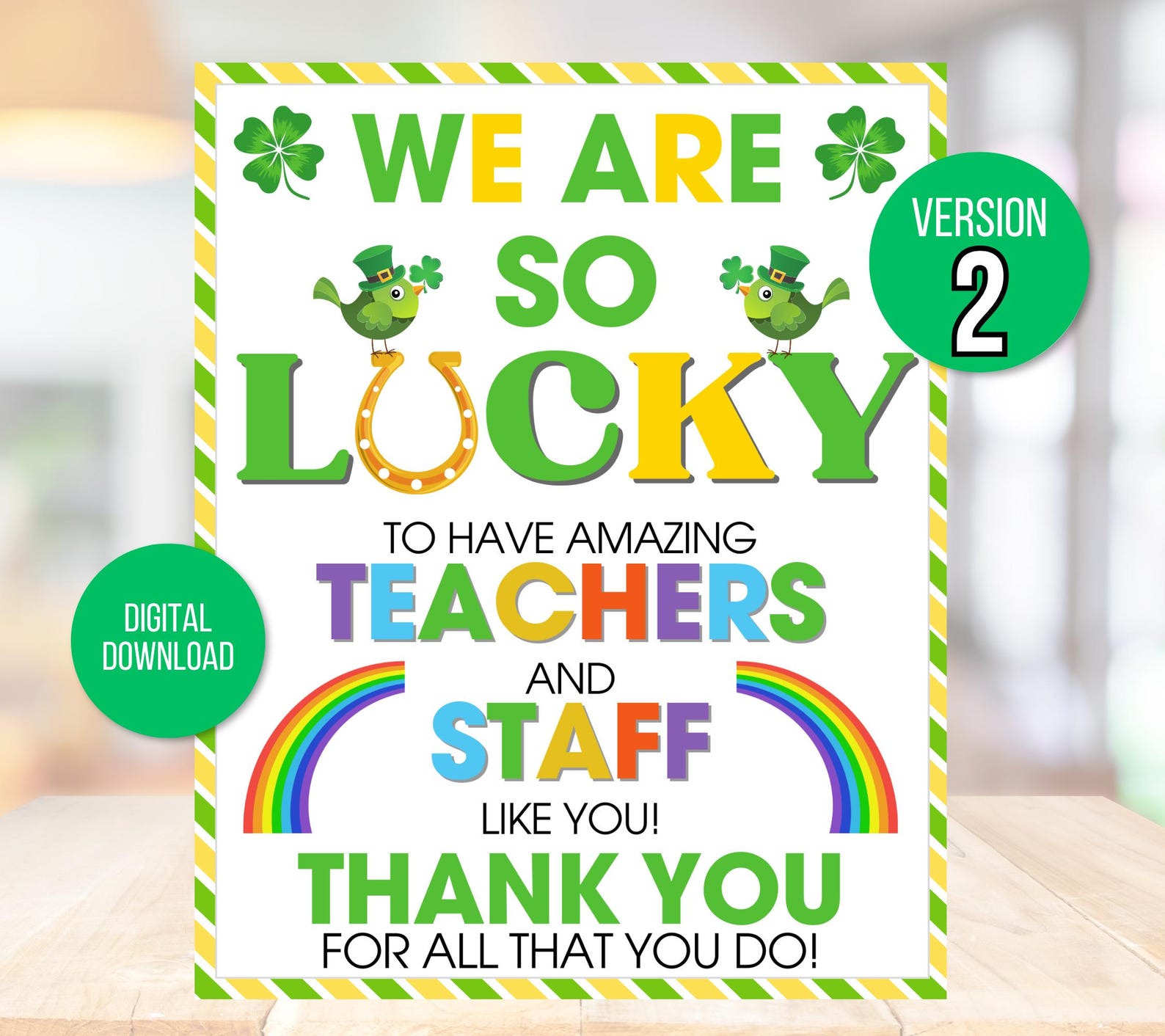 St. Patrick's Day Sign, St. Patrick's Day Appreciation Sign, St ...