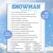 Snowman Riddles, Winter Riddles, Printable Snowman Riddles, Winter ...