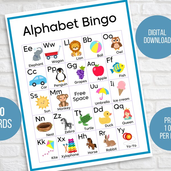 Printable Alphabet - Etsy