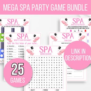 Spa Bingo, 40 Spa Bingo Cards, Spa Birthday Party Game, Girls Party ...