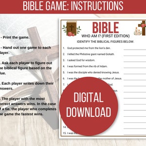 Bible Games, Bible Riddles, Bible Who Am I Riddles, Bible Study Games ...