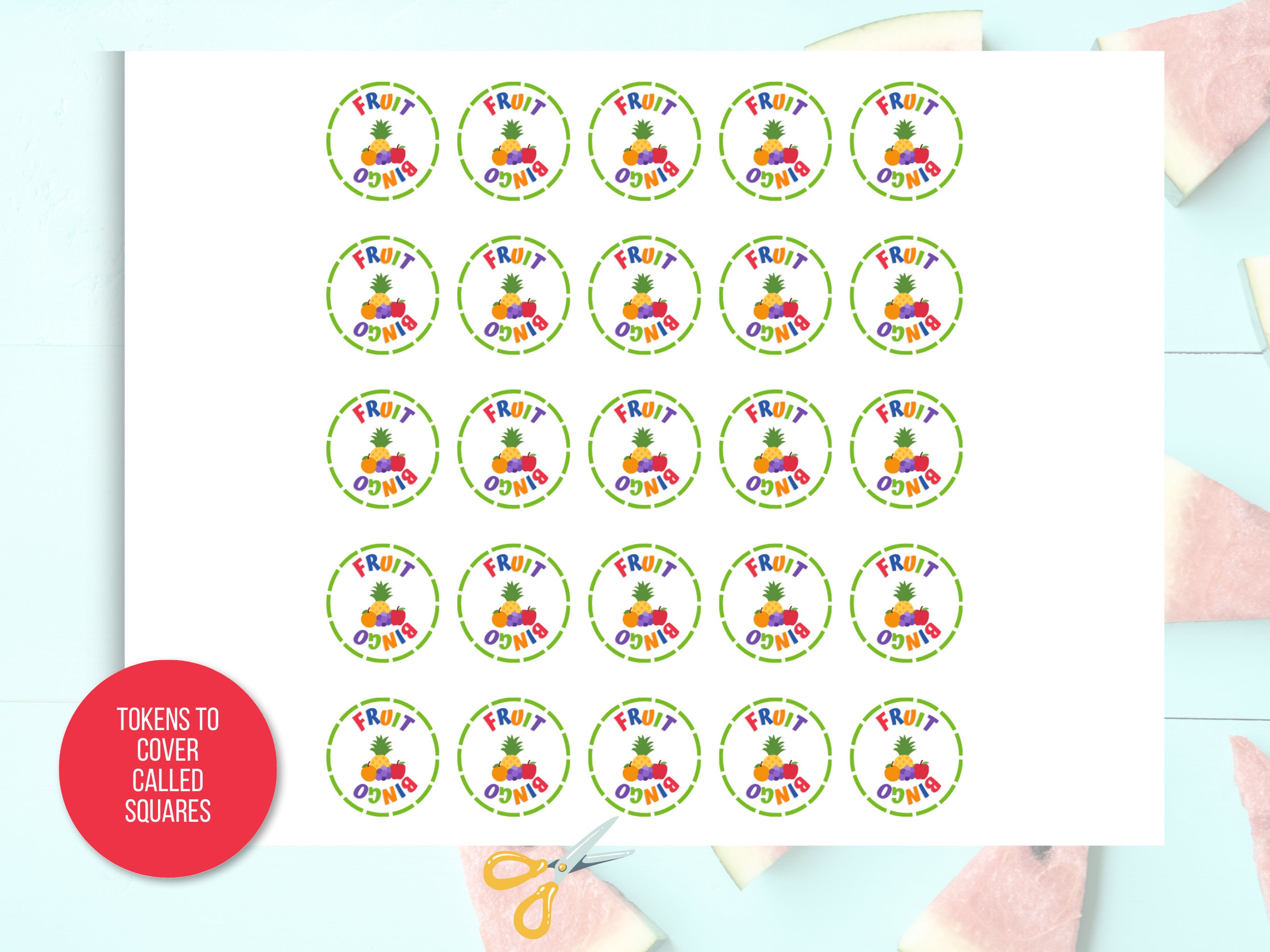 Fruit Bingo, 30 Printable Fruit Bingo Cards, Fruit Game, Fruit Party ...