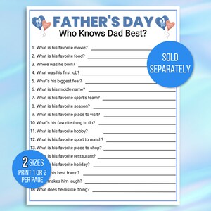 Printable Father's Day Bingo, 30 Father's Day Bingo Cards, Father's Day ...