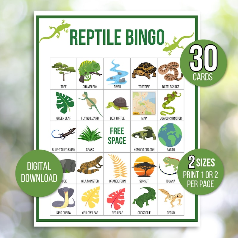 Reptile Craft Printable - Etsy UK