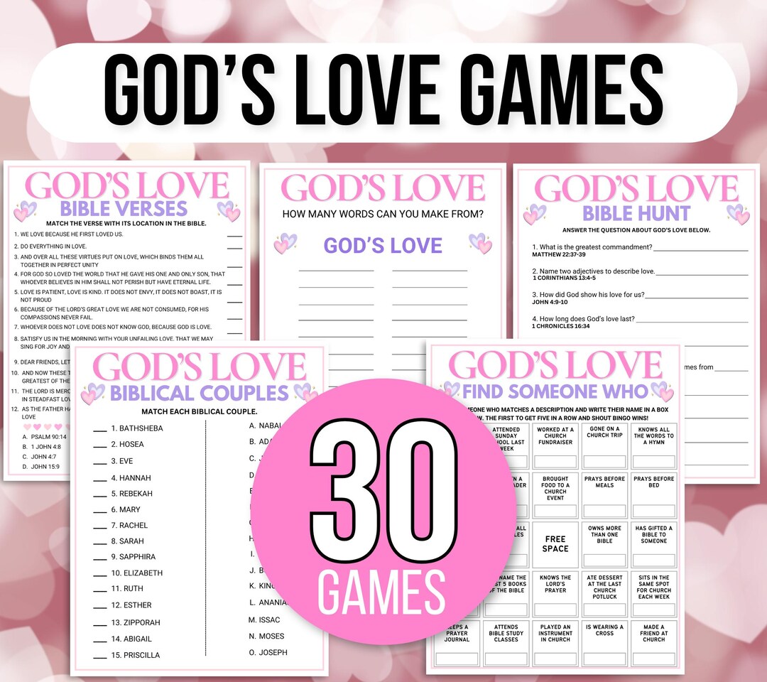 Bible Valentine's Games, Gods Love Bible Games, Valentine’s Bible ...