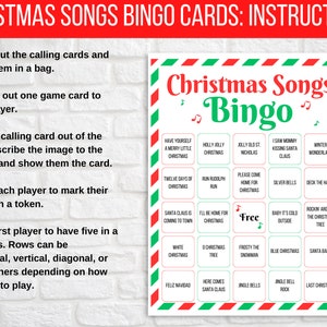 Christmas Songs Bingo, 50 Printable Christmas Songs Bingo Cards ...