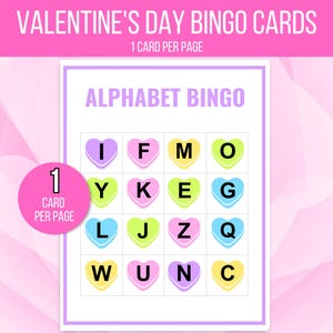 Valentine's Day Bingo, 30 Valentines Day Bingo Game Cards, Valentines ...