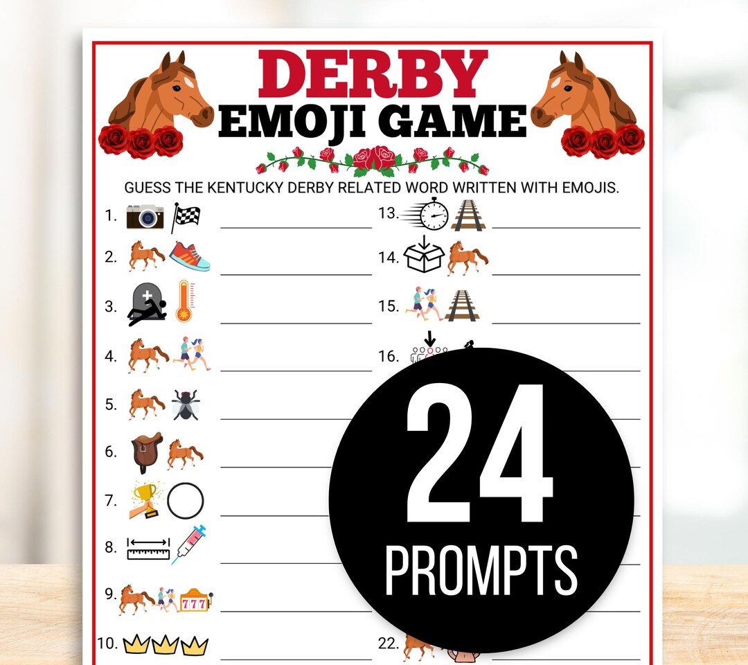 Emoji Kentucky Derby Game, Kentucky Derby Game, Emoji Kentucky Derby ...