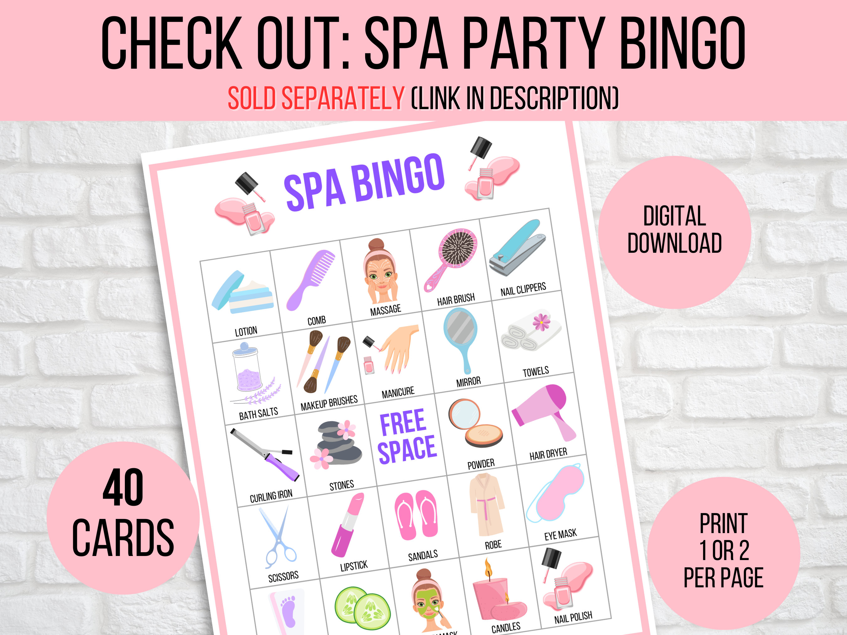 Spin The Nail Polish Bottle Printable Game Girls Party Game Etsy