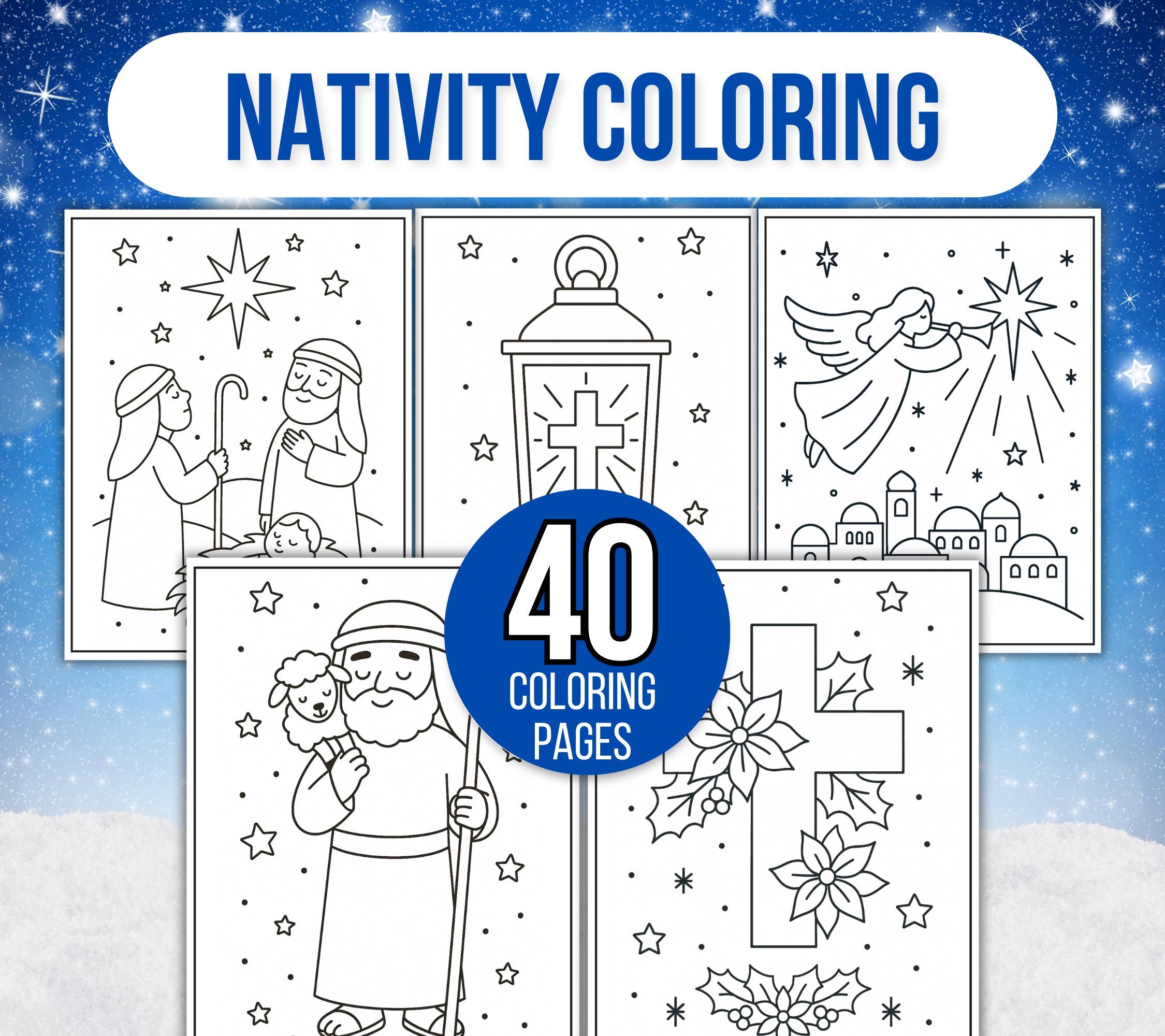 Nativity Coloring Pages, Kid's Nativity Coloring Pages, Sunday School ...