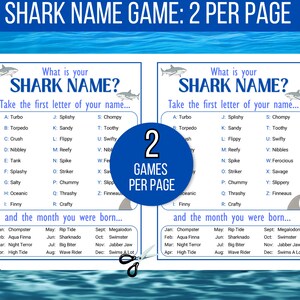 What's Your Shark Name, Shark Name Game, Shark Games, Shark Family Game ...