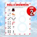 Roll a Christmas Tree Game Printable, Roll a Snowman, Roll a Dice ...