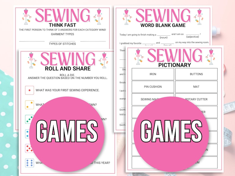 Sewing Games, Sewing Games, Sewing Party Games, Sewing Club Game ...