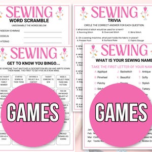 Sewing Games, Sewing Games, Sewing Party Games, Sewing Club Game ...