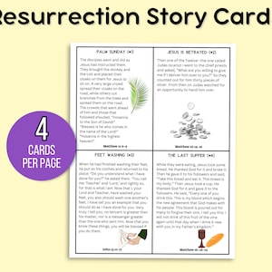Printable Easter Story, Resurrection Story Cards, Resurrection Eggs ...