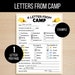 Letters From Camp, Summer Camp Letters, Printable Letter From Camp ...
