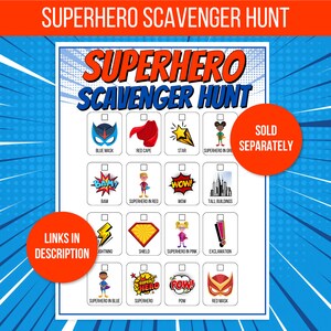 Superhero Bingo, 30 Superhero Bingo Cards, Superhero Game, Superhero ...
