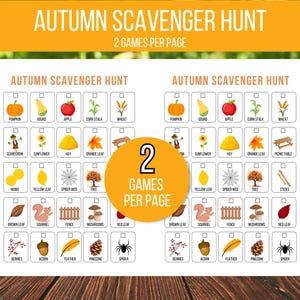 Autumn Scavenger Hunt for Kids, Outdoor Nature Scavenger Hunt, Autumn ...