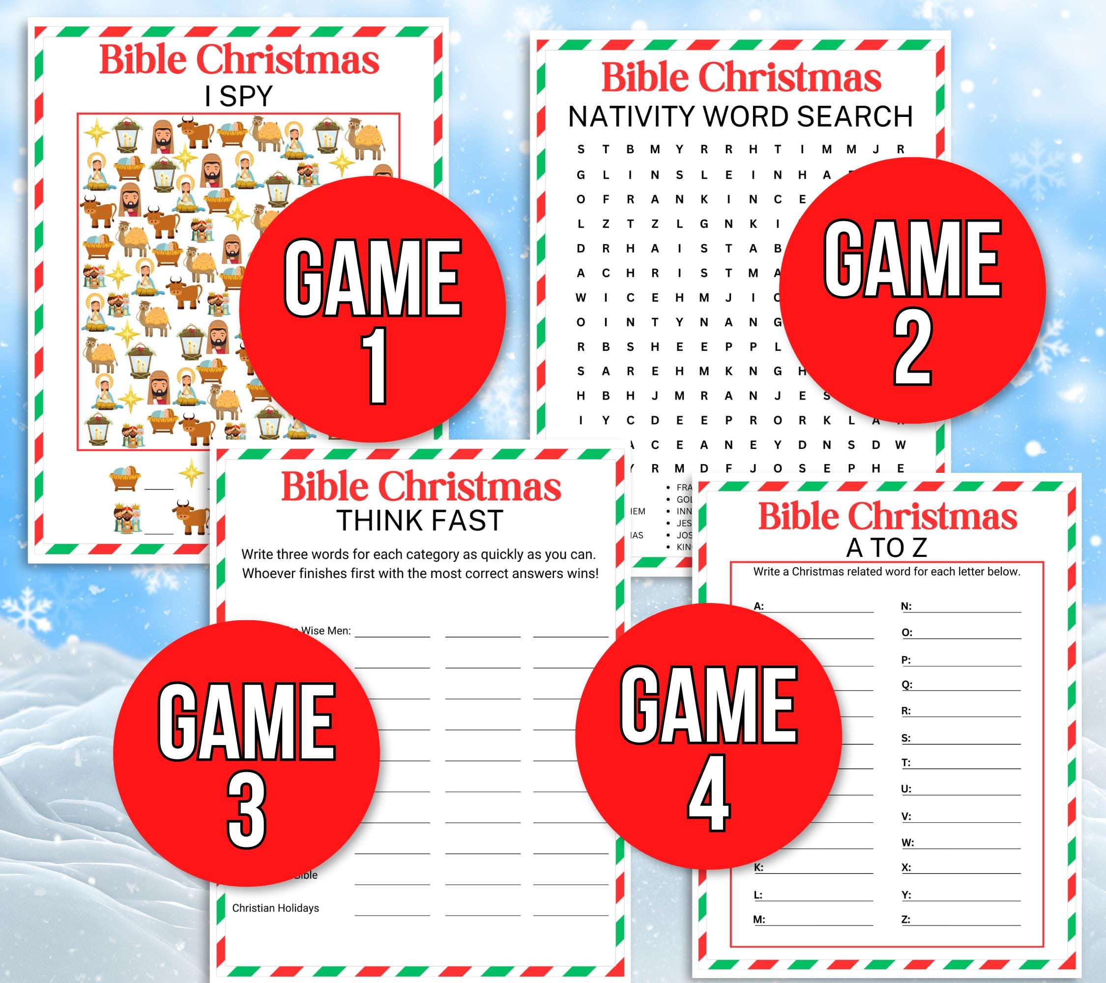 Bible Christmas Games, Bible Christmas Party Games, Nativity Games ...