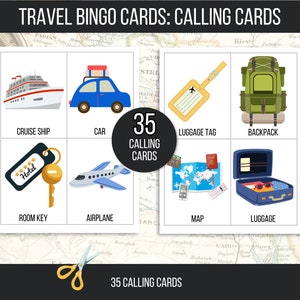 Travel Bingo, 30 Printable Travel Bingo Cards, Cruise Bingo, Road Trip ...