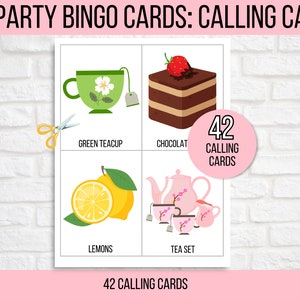 Tea Party Bingo, 30 Printable Tea Party Bingo Cards, Tea Party Game ...