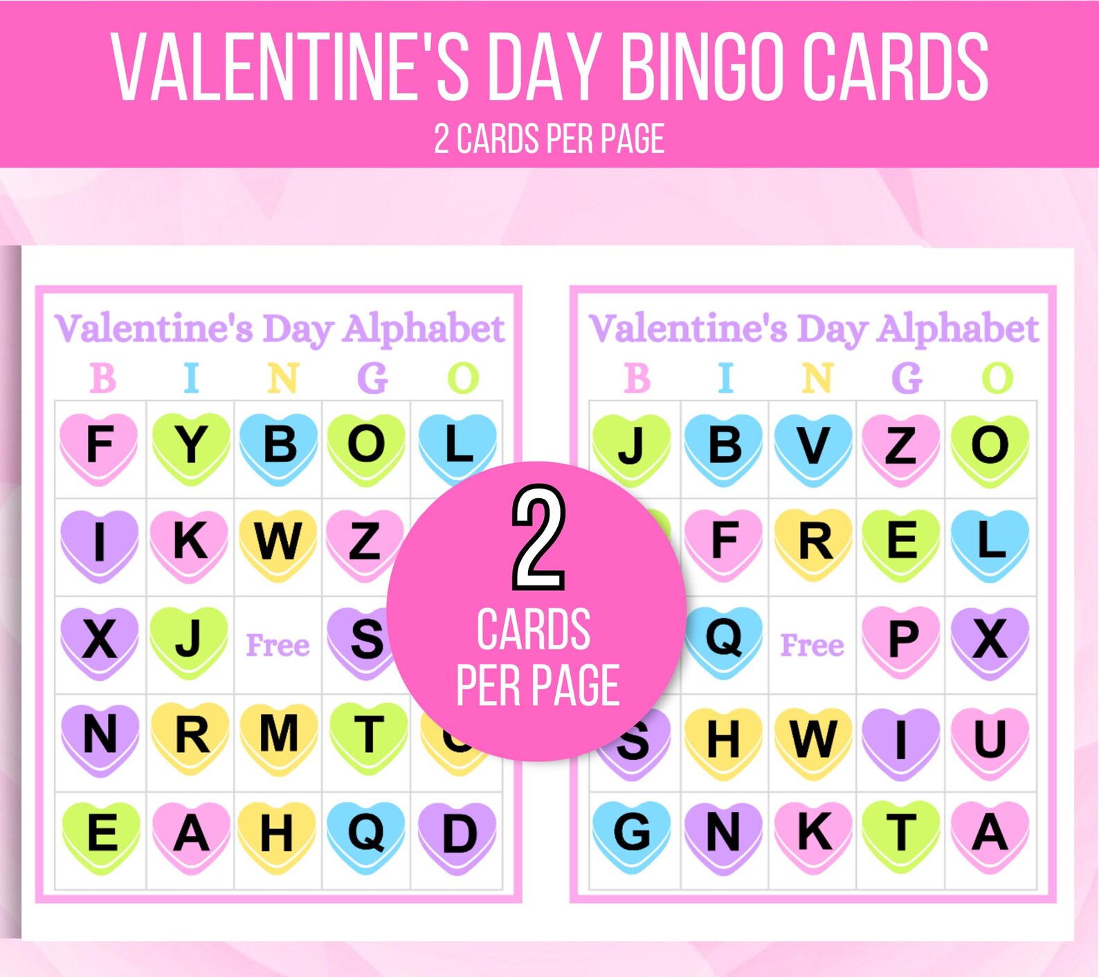 Valentine's Day Bingo Game for Kids: Instant Digital Download ...