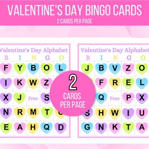 Valentine's Day Bingo Game for Kids: Instant Digital Download ...
