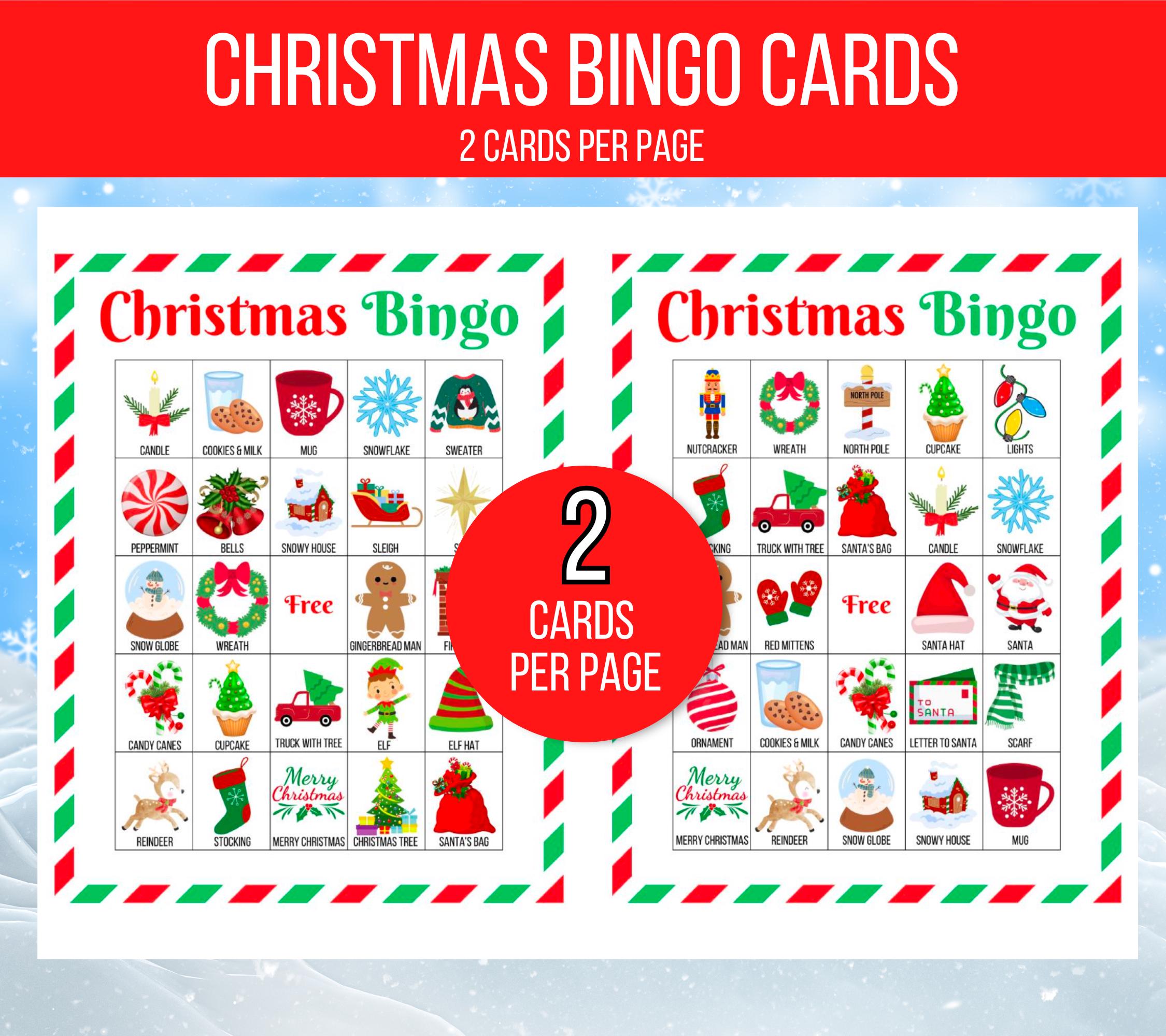 Christmas Bingo, 30 Christmas Bingo Cards, Christmas Activity, Kids ...