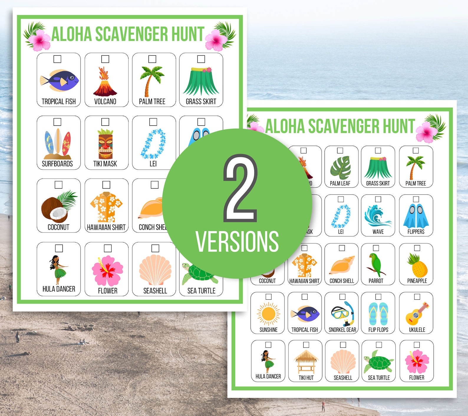 Aloha Scavenger Hunt, Printable Aloha Party Game, Aloha Birthday, Aloha ...