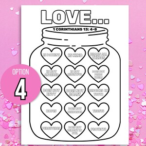 Valentine's Day Bible Coloring Page, God's Love Bible Verses Game, God ...