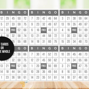 300 Bingo Cards, 6 per Page, Fun Party Game, Classroom Activity, Bingo ...