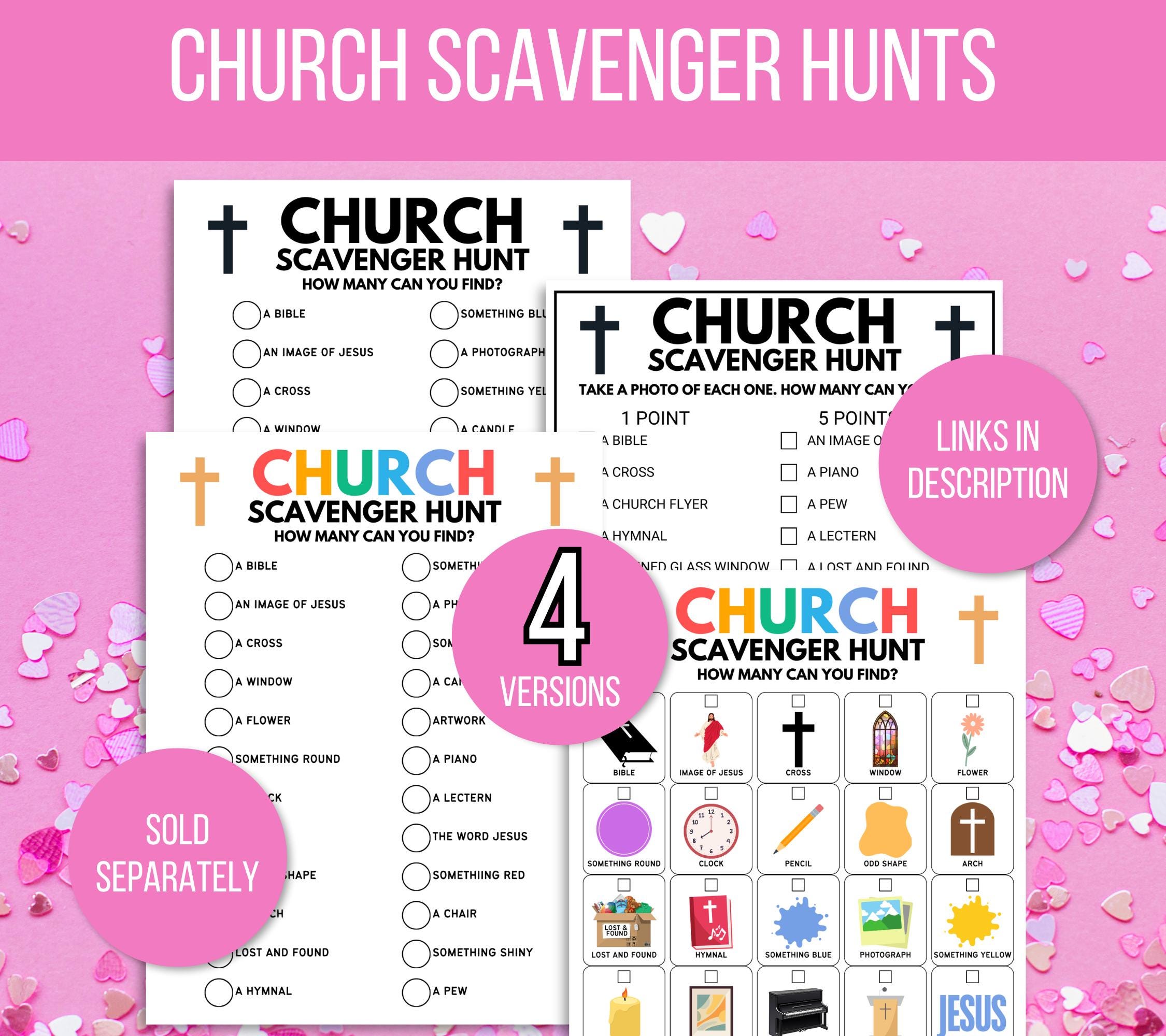 Bible Scavenger Hunt Game, Gods Love Game, Scripture Scavenger Hunt ...