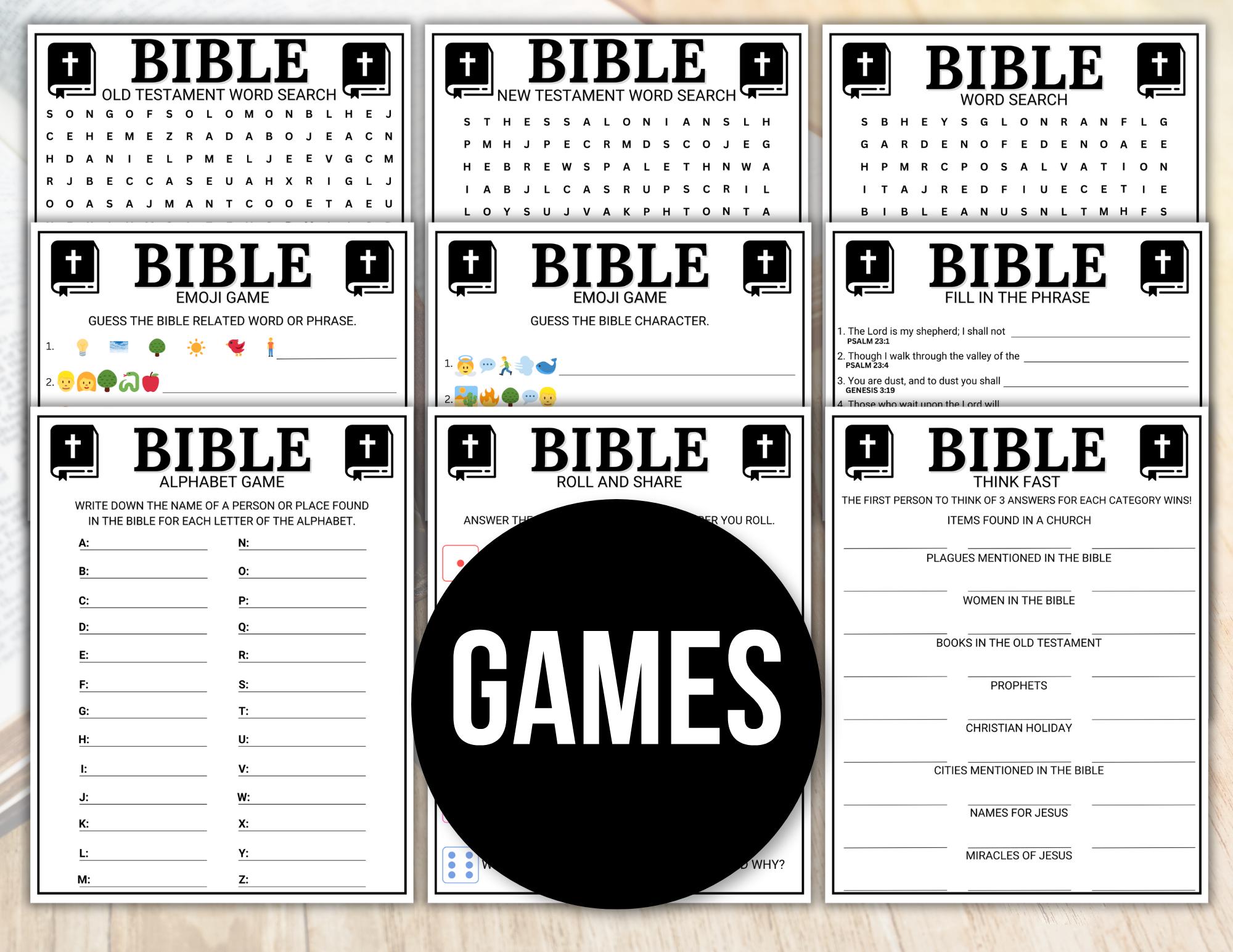 Bible Games, Bible Trivia Games, Bible Activities, Youth Group ...