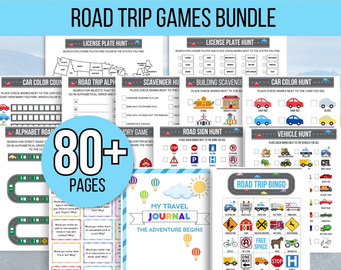 Road Trip License Plate Game, Printable, PDF - Etsy