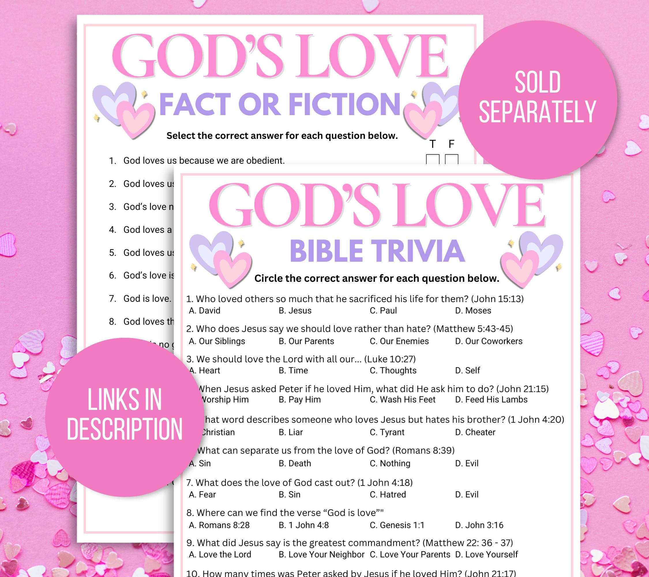 God's Love Pass the Prize Game, Pass the Prize Gods Love Game, Church ...