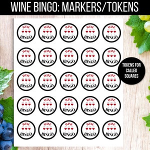 Wine Bingo, 30 Printable Wine Bingo Cards, Wine Game Night, Wine Party ...