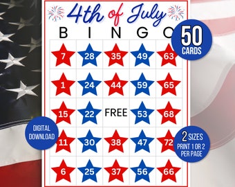 Fourth of July Bingo Game - Etsy