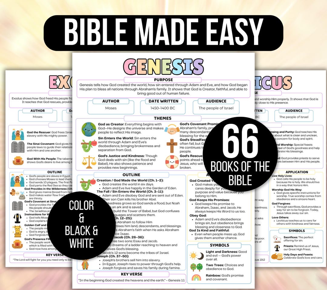 Bible Study Guide, Bible Made Simple, Bible Made Easy, Bible Book ...