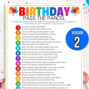 Pass the Parcel Game, Birthday Party Game, Teen Birthday Game, Pass the ...