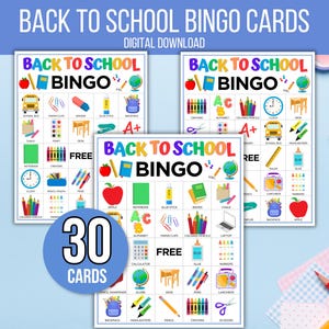Back to School Bingo, Back to School Games, School Bingo, Welcome Back ...