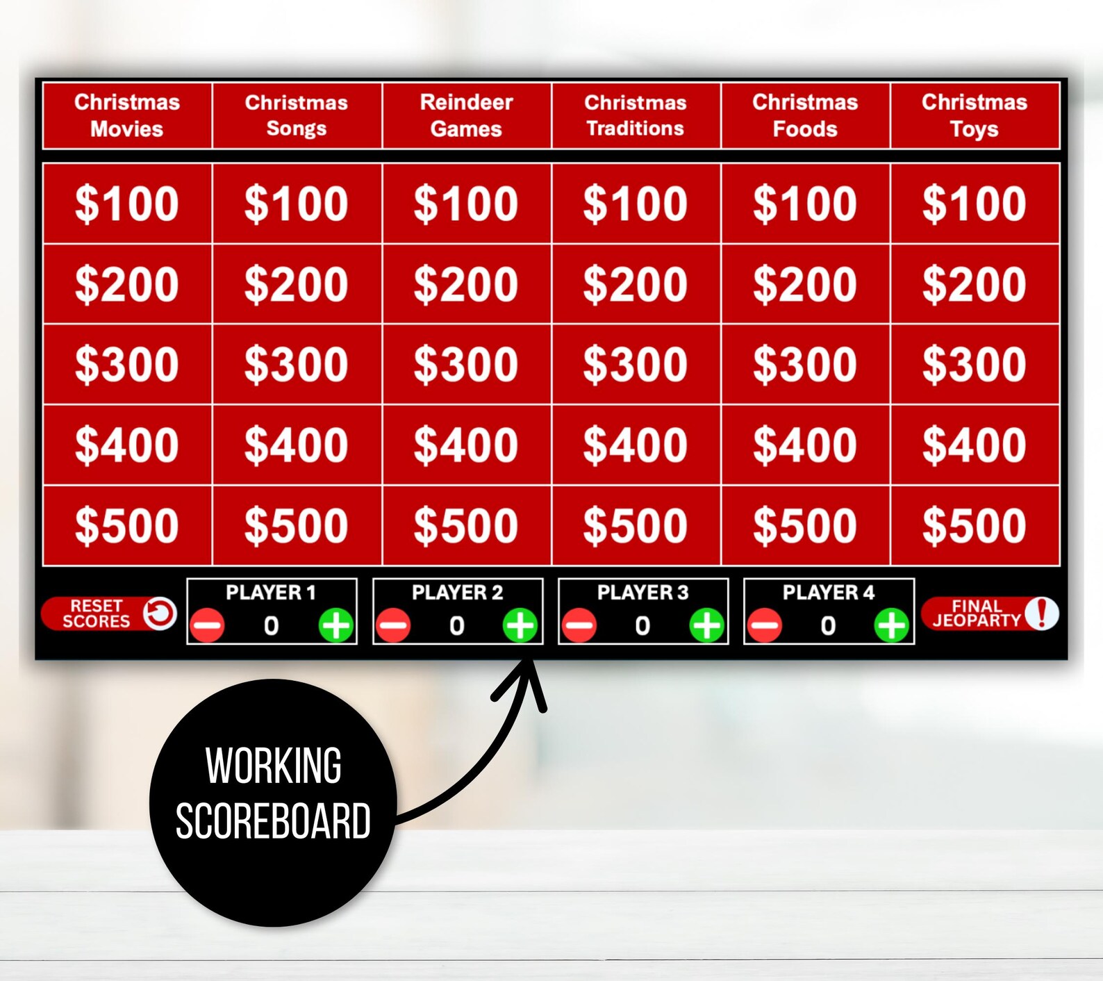 Editable Christmas Jeoparty Template, Christmas Jeoparty Game ...