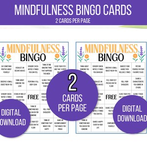 Mindfulness Bingo, 30 Mindfulness Bingo Cards, Gratitude Bingo ...