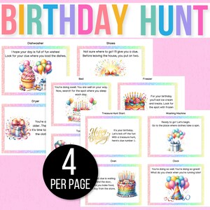 Indoor Birthday Treasure Hunt, Indoor Birthday Scavenger Hunt, Treasure ...