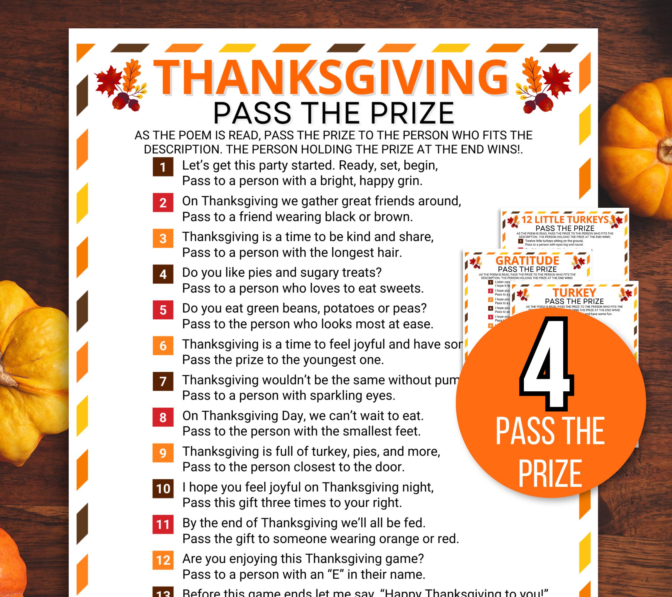 Thanksgiving Left Right Game, Thanksgiving Games, Thanksgiving Pass the ...